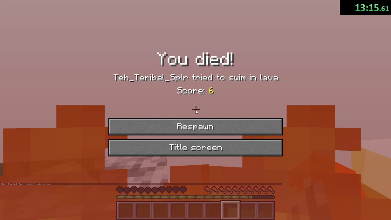 Never Sleep Next to a Lava Pool When Your Speed Running - YouTube