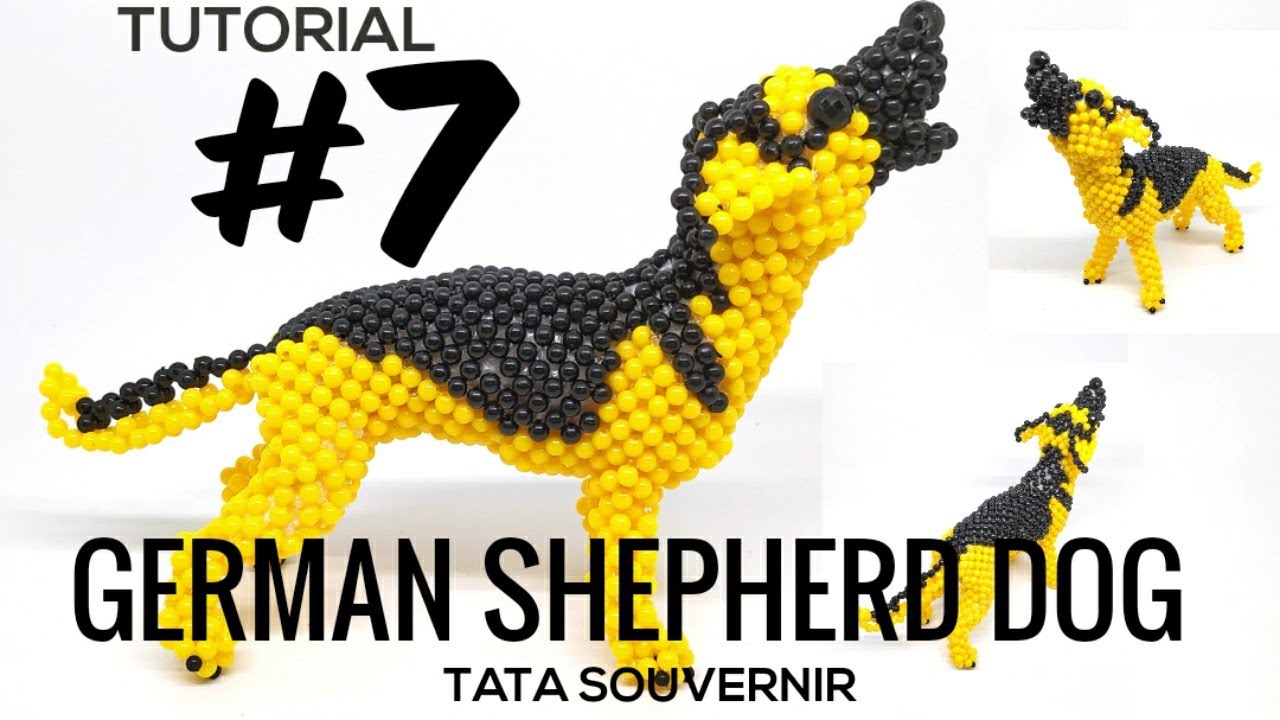 How to Bead German Shepherd Part 7/Tutorial Manik/Cachorro Pastor ...
