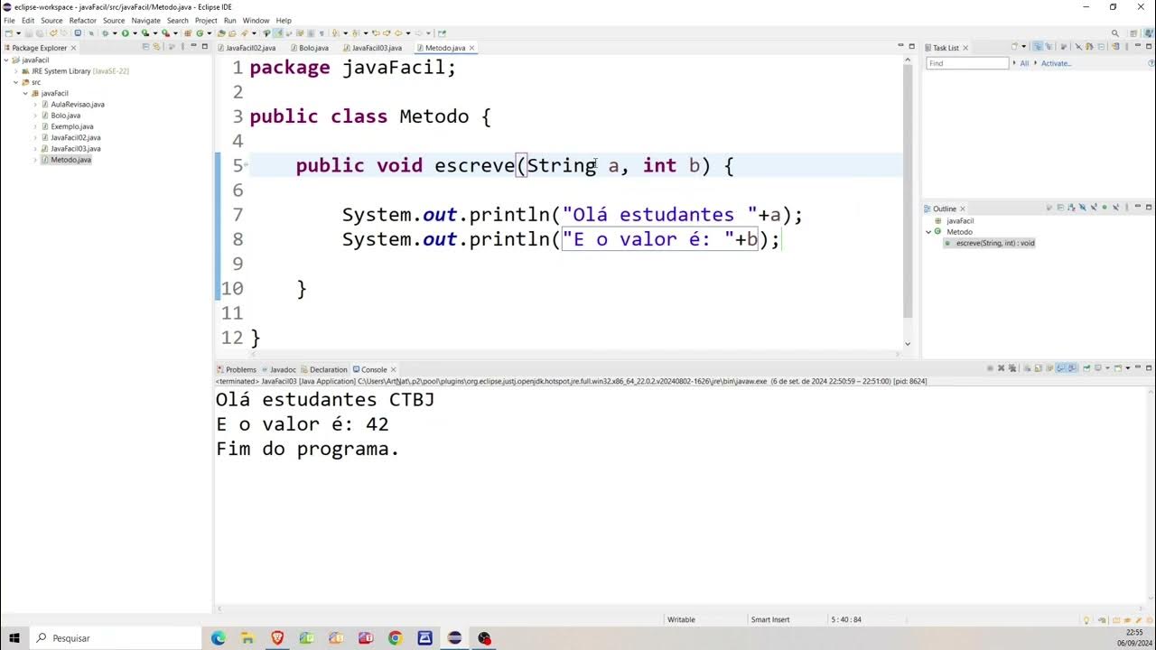 javaFacil aula 04 - Métodos com parâmetros em Java - YouTube