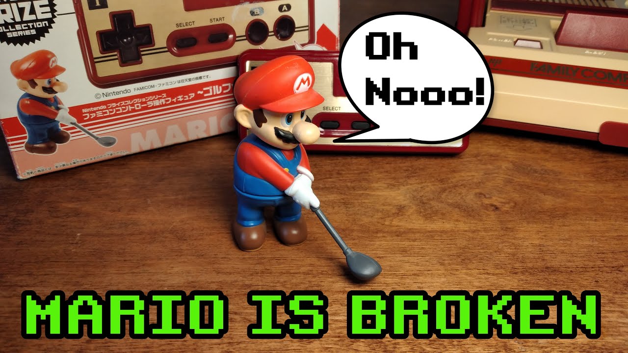 BROKEN MARIO MINIATURE GOLF TOY. NINTENDO PRIZE COLLECTION SERIES. # ...