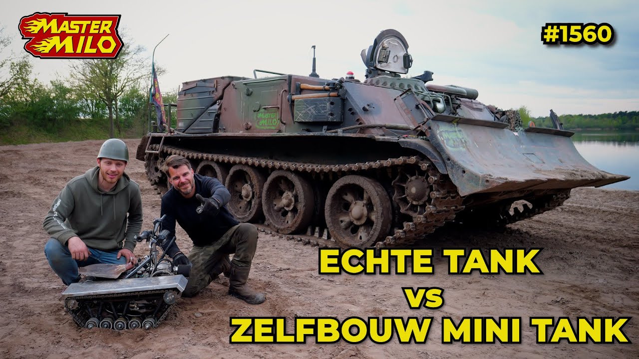ECHTE TANK vs. ZELFBOUW MINI TANK met de Real Life Guys #1460 - YouTube