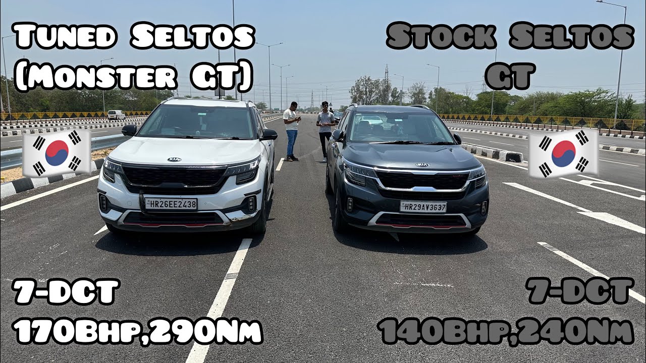 Kia Seltos GT 🇰🇷 Vs Kia Seltos GT 🇰🇷 [Drag Race] {Tuned Vs Stock} After ...