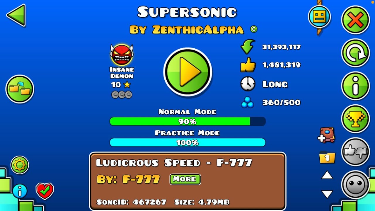 Supersonic 90% | Insane Demon - YouTube