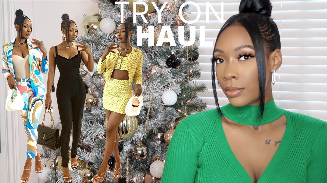 VLOGMAS DAY 10 | TRY ON HAUL FT. BELLA BARNETT | HOLIDAY TRY ON HAUL ...