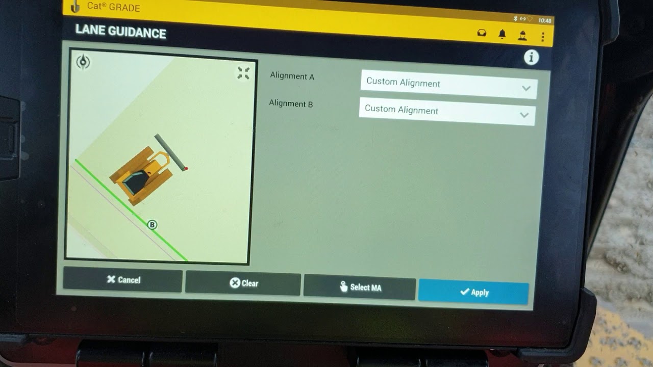 Using lane guidance on Cat Grade for Dozers. - YouTube