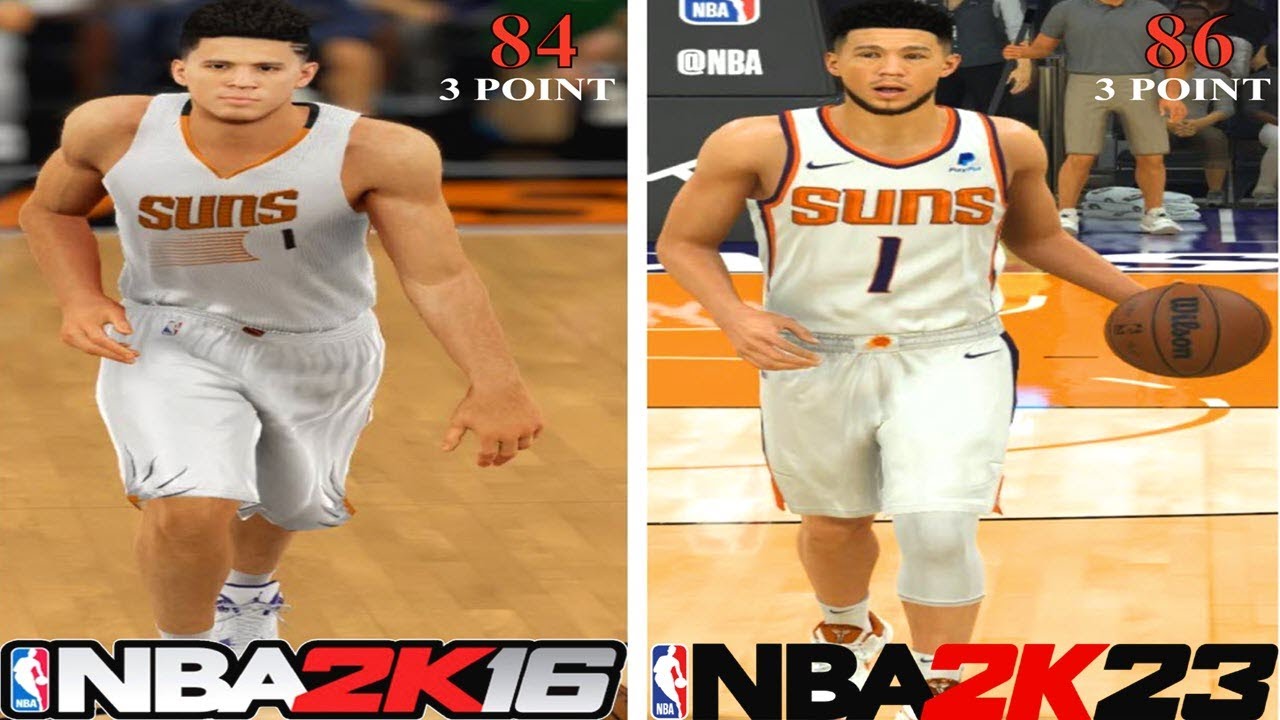 Hitting A 3pt With Devin Booker in Every NBA 2K (2K16 - 2K23) - YouTube