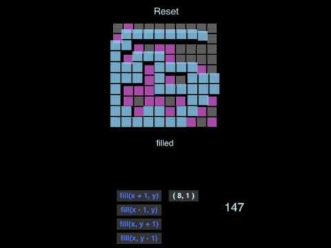 Flood fill algorithm visualization. - YouTube