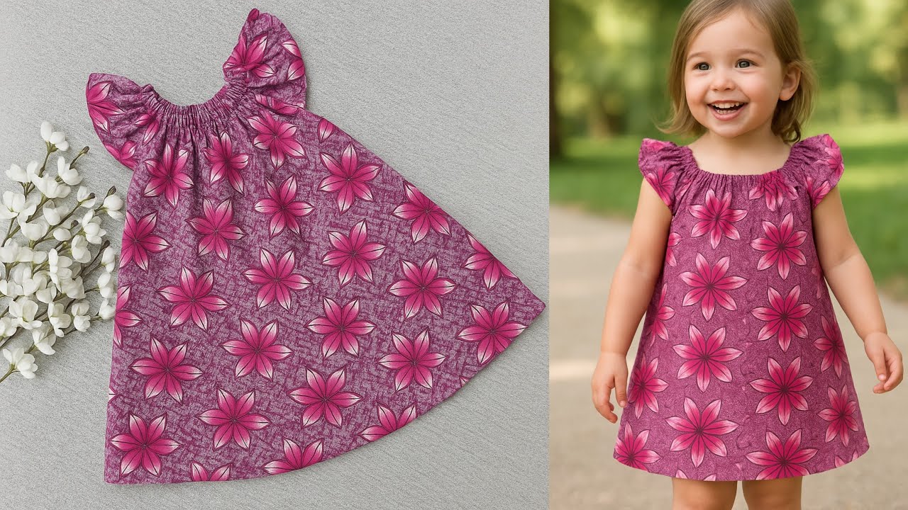 ১ গজ কাপর দিয়ে বাচ্চাদের জামার ডিজাইন কাটিং ও সেলাই।। Baccader Jamar ...