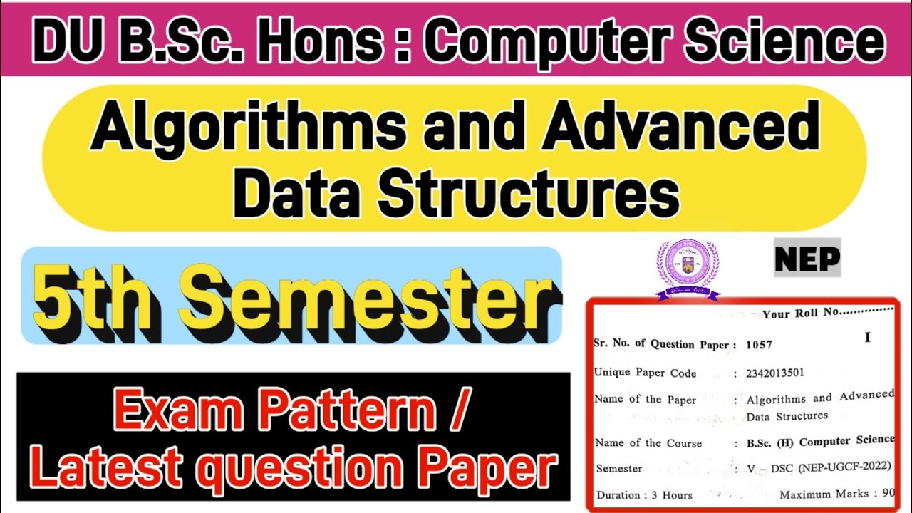 Algorithms and Advanced Data Structures Bsc Hons computer science 5th ...