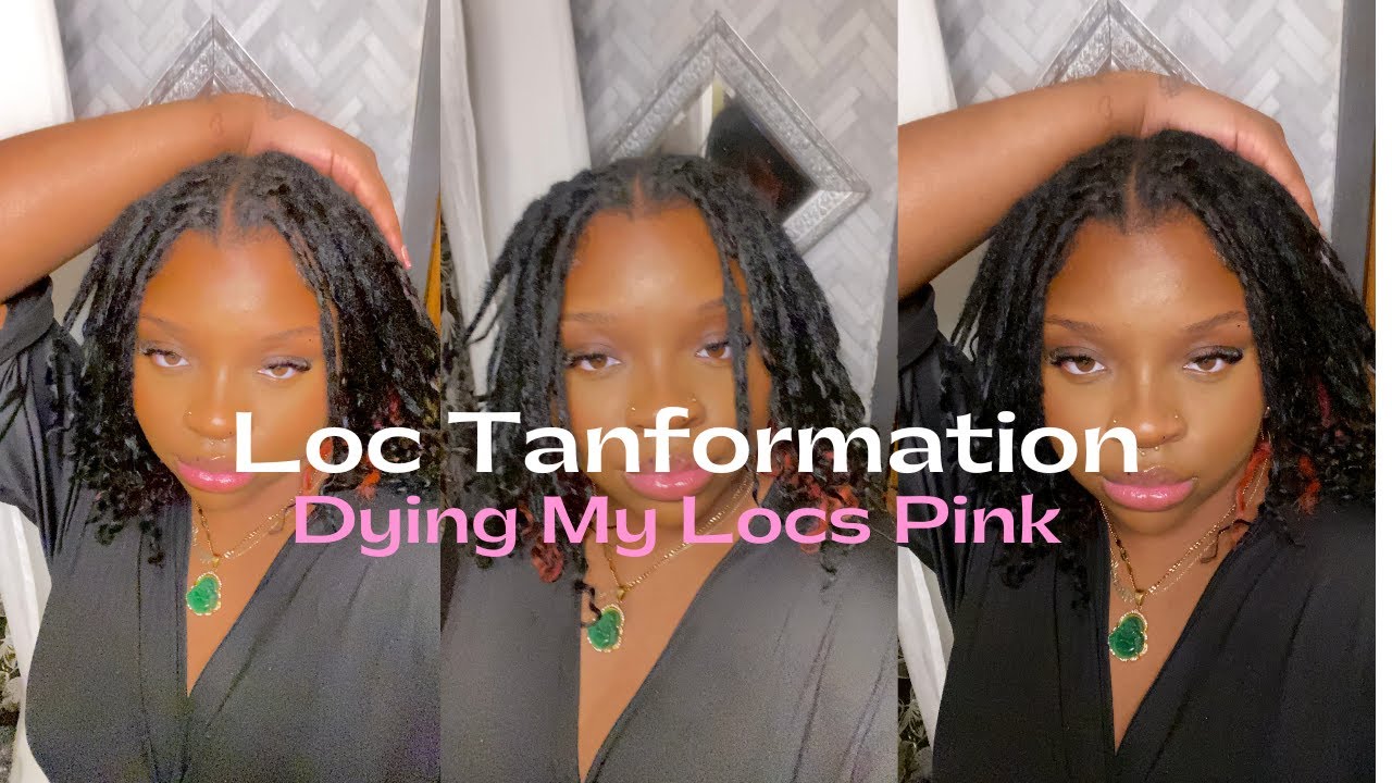 Dying My Locs Pink and Black | Loc Transformation | Peakaboo Hairstyle ...