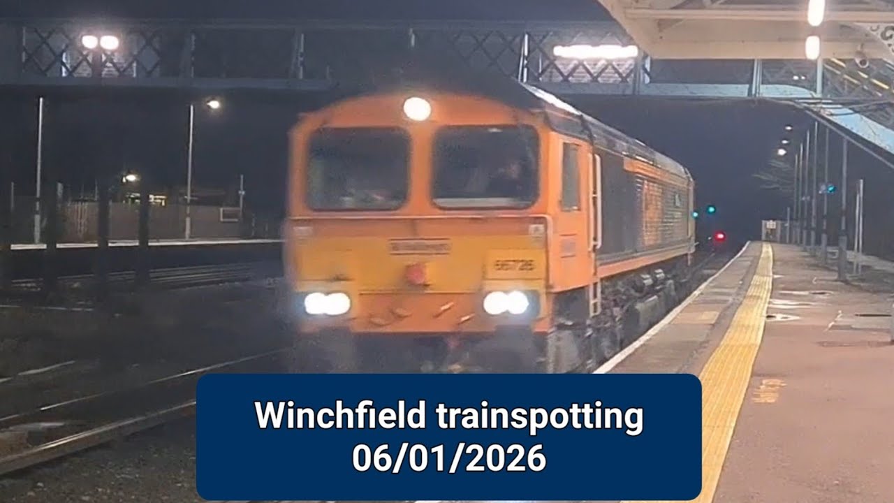 Winchfield trainspotting 6th January 2026 + 66 726 "Sheffield Wednesday ...