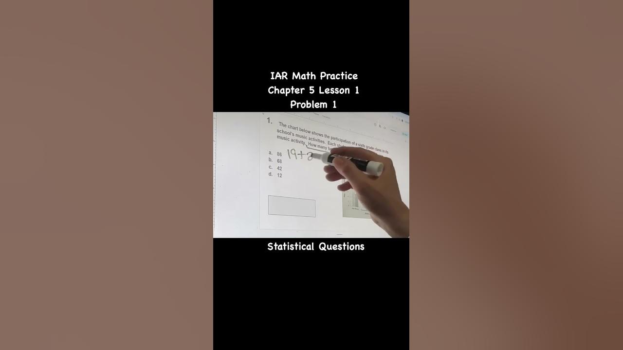 IAR Math Practice Chapter 5 Lesson 1 Problem 1. Statistical Questions ...