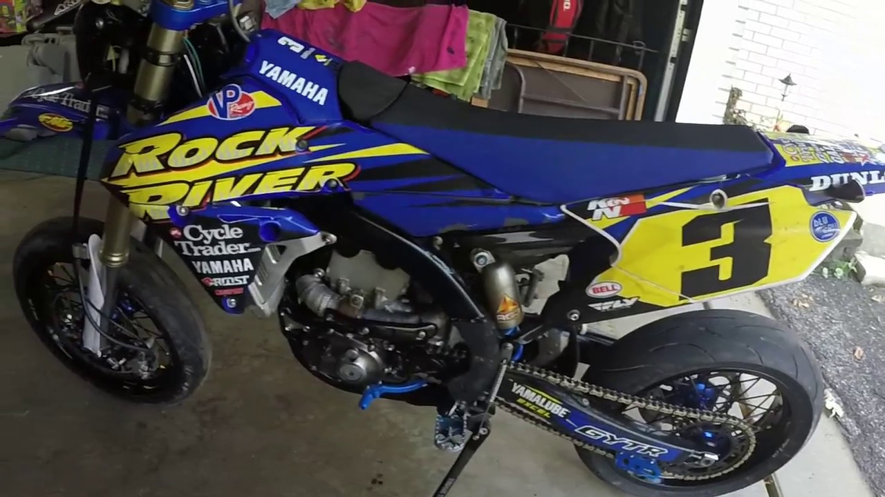 SUPERMOTO Conversion YZ 450F - YouTube