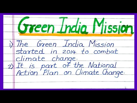Green India Mission 10 Lines essay writing in English with reading in ...