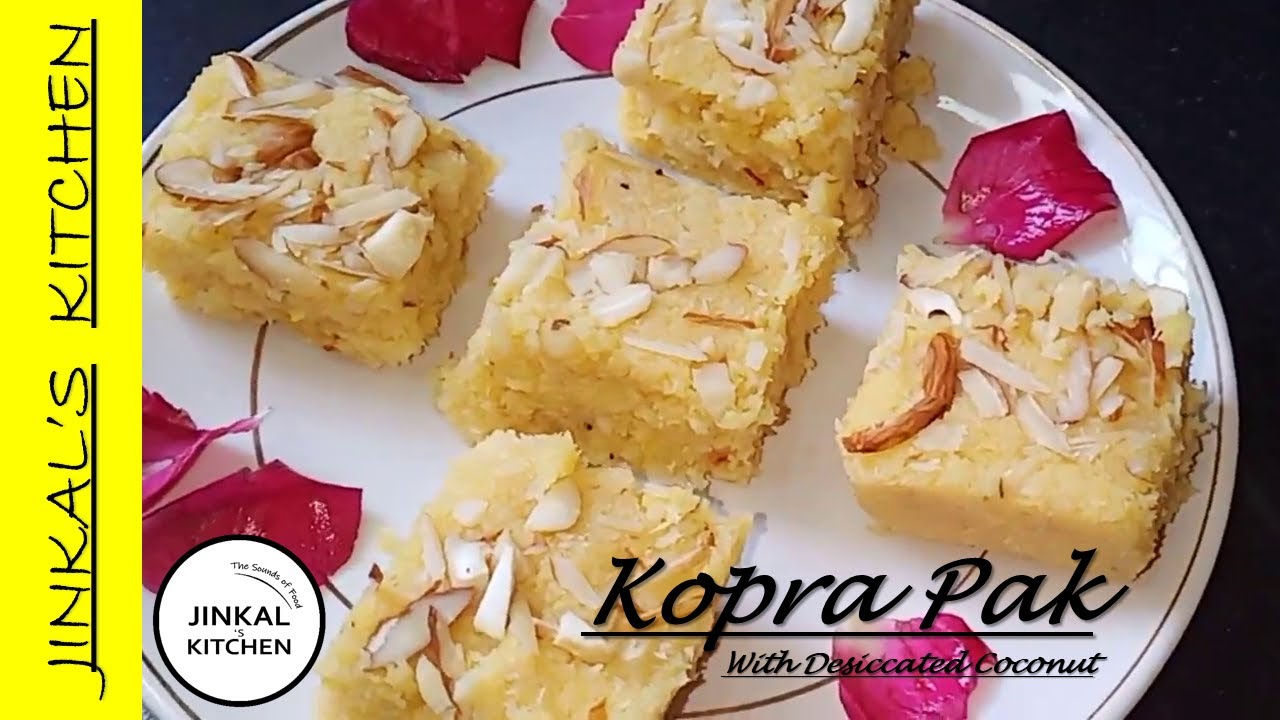 Kopra Pak | Coconut Burfi using Dry Coconut Powder | नारियल की बर्फी ...