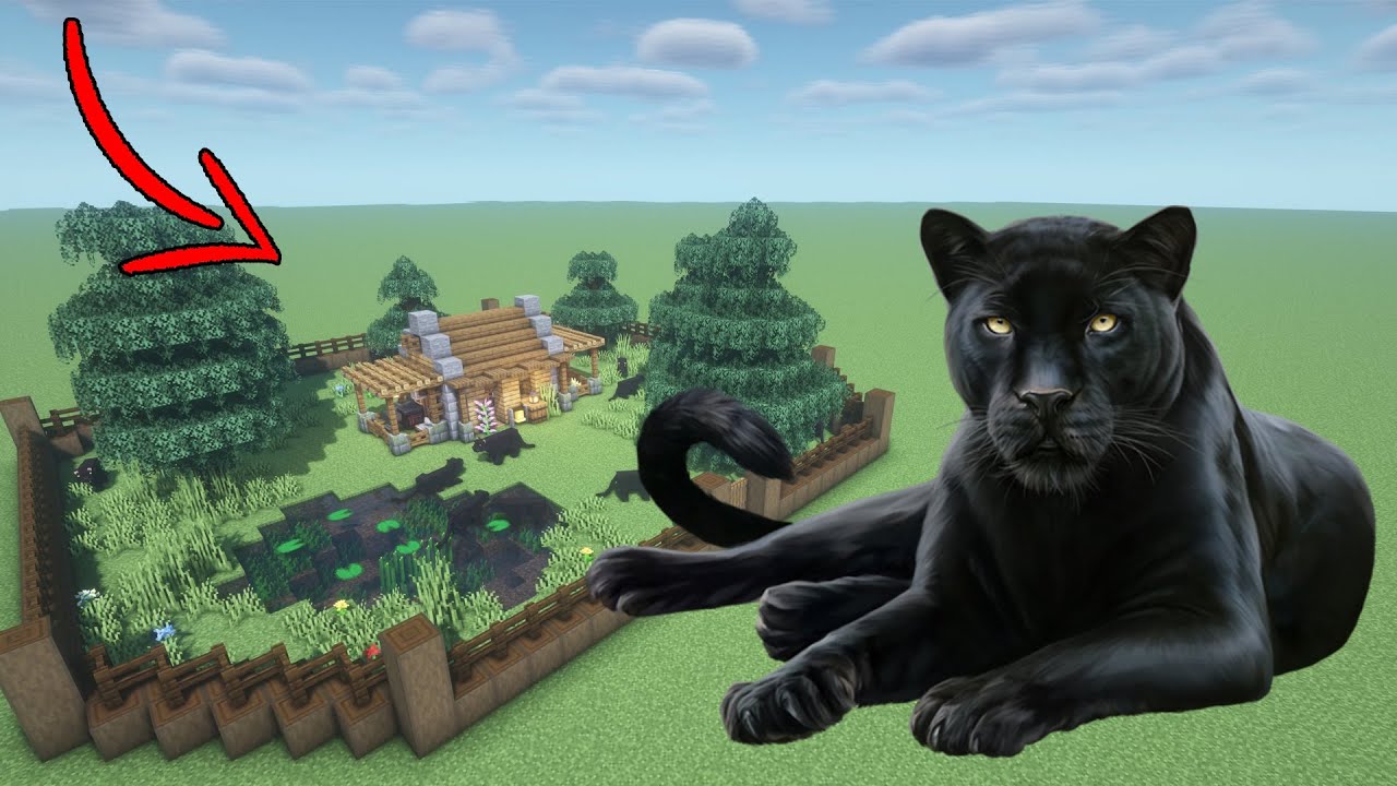 How To Live Inside a Panther Farm in Minecraft PE - YouTube