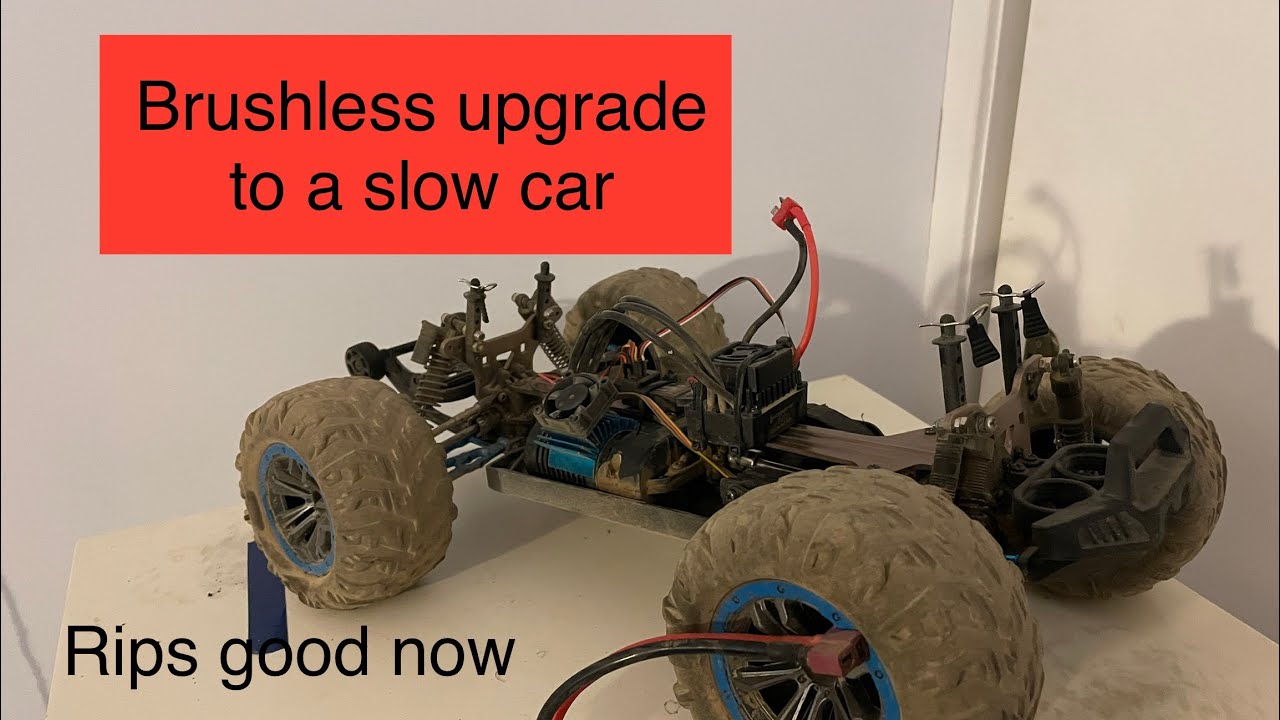 Cheap brushless upgrade to a slow brushed car #rc #rccar #brushless ...