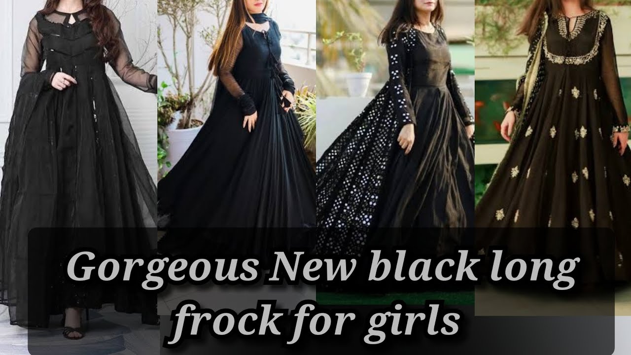 New black frock dresses ideas for girls | Most elegant & gorgeous black ...