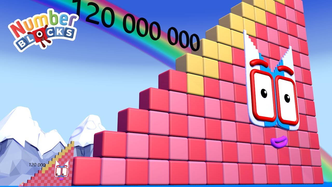 Numberblocks Step Squad 120 vs 120,000,000 - Count to 120,000,000 Song ...