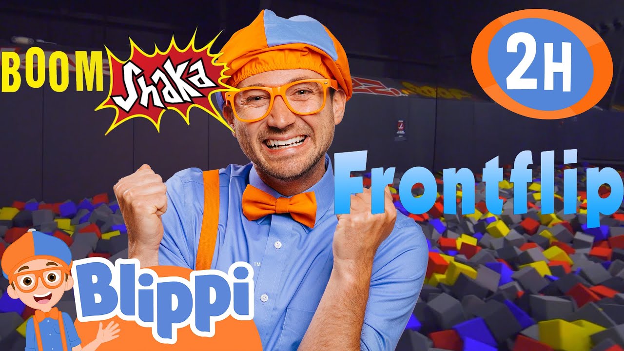 Blippi Reaches For The Sky (Indoor Trampoline)| Blippi | Educational ...
