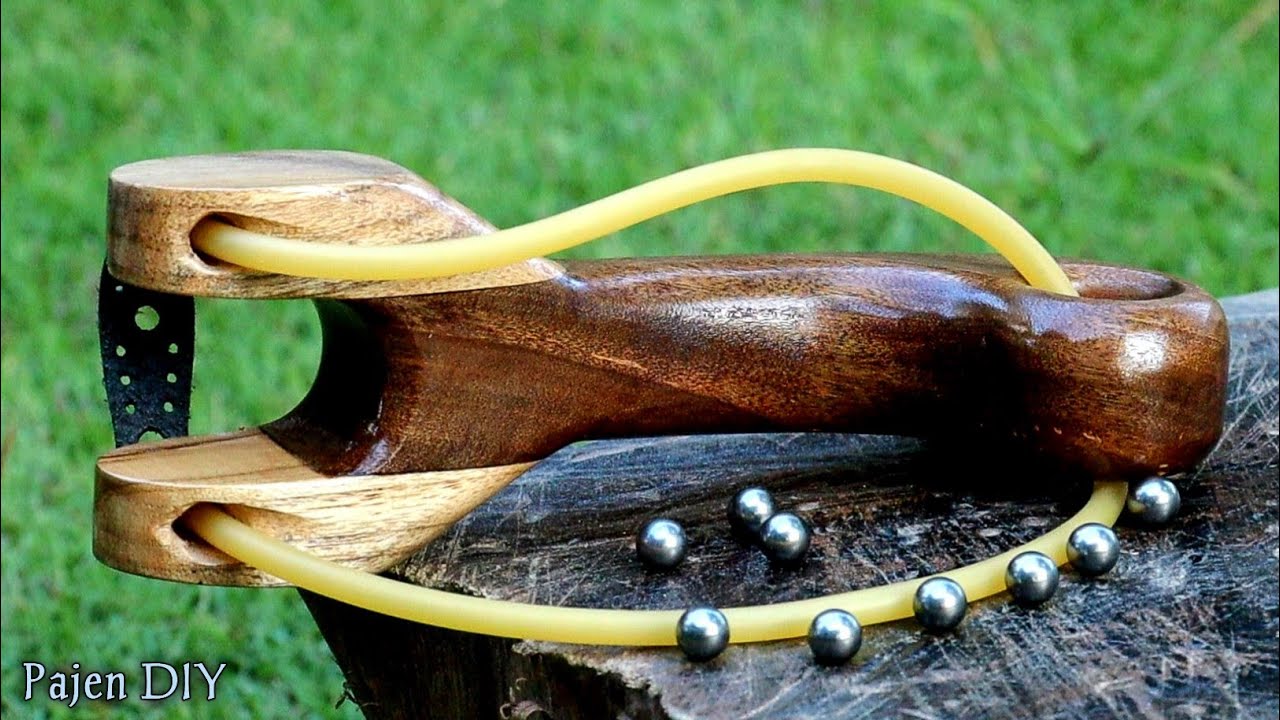 DIY Slingshot - Handcrafted Unique And Powerful Wooden Slingshot - YouTube