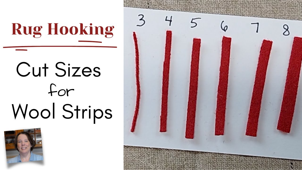 Rug Hooking: What is a Number 8? Wool Strip Cut Sizes Explained - YouTube