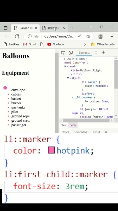 Marker Pseudo Element Li Css Youtube