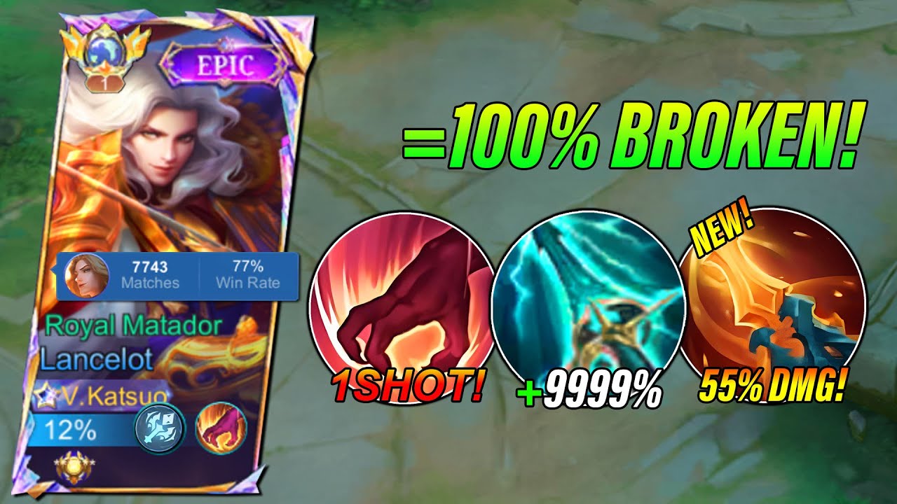 LANCELOT 100% PERFECT FULL DAMAGE BUILD FOR ONE SHOT! 2024!! (100% ...