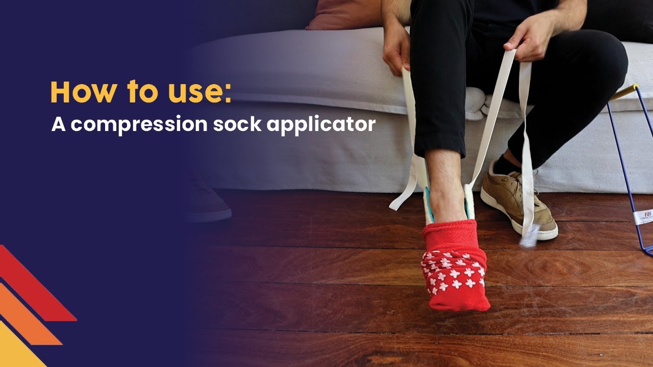 How to use a compression sock applicator - YouTube
