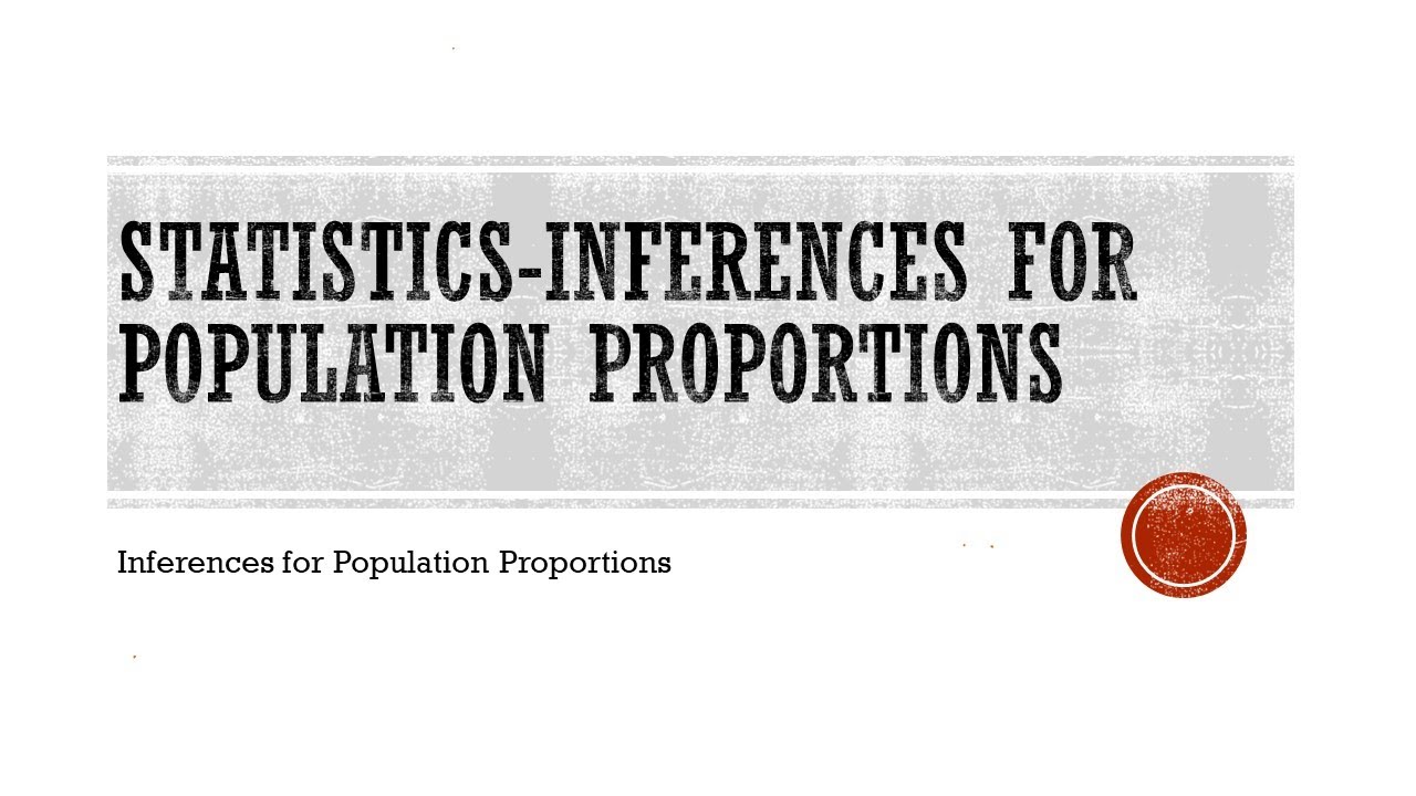 Statistics 2: Chapter 12-Population Proportions - YouTube