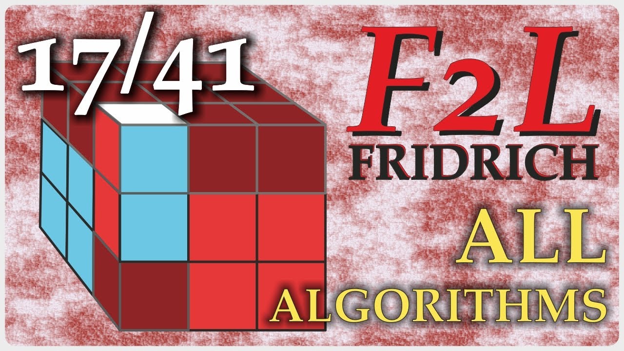 F2L 17/41 Fridrich Method Speedcubing Algorithm Rubik's Cube - YouTube