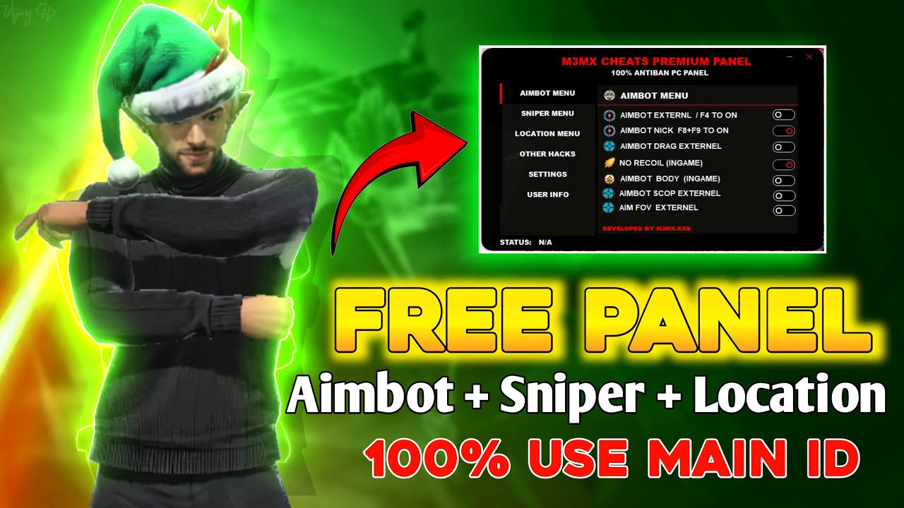 FREE PANEL PC GRATIS OB46 WALLHACK | SPEED | SNIPER LIFETIME FREE FIRE ...