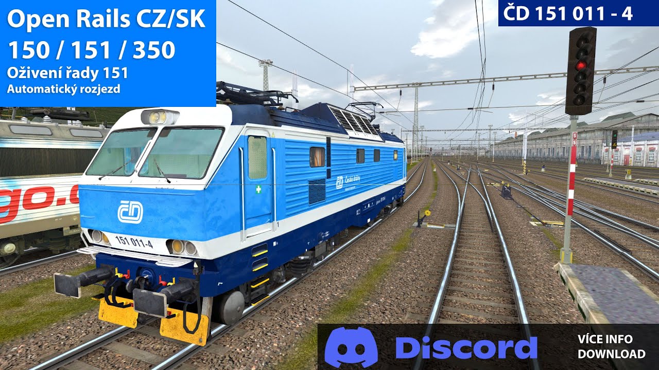 Open Rails CZ/SK: Řady 150/151/350 (Oživení 151) - YouTube