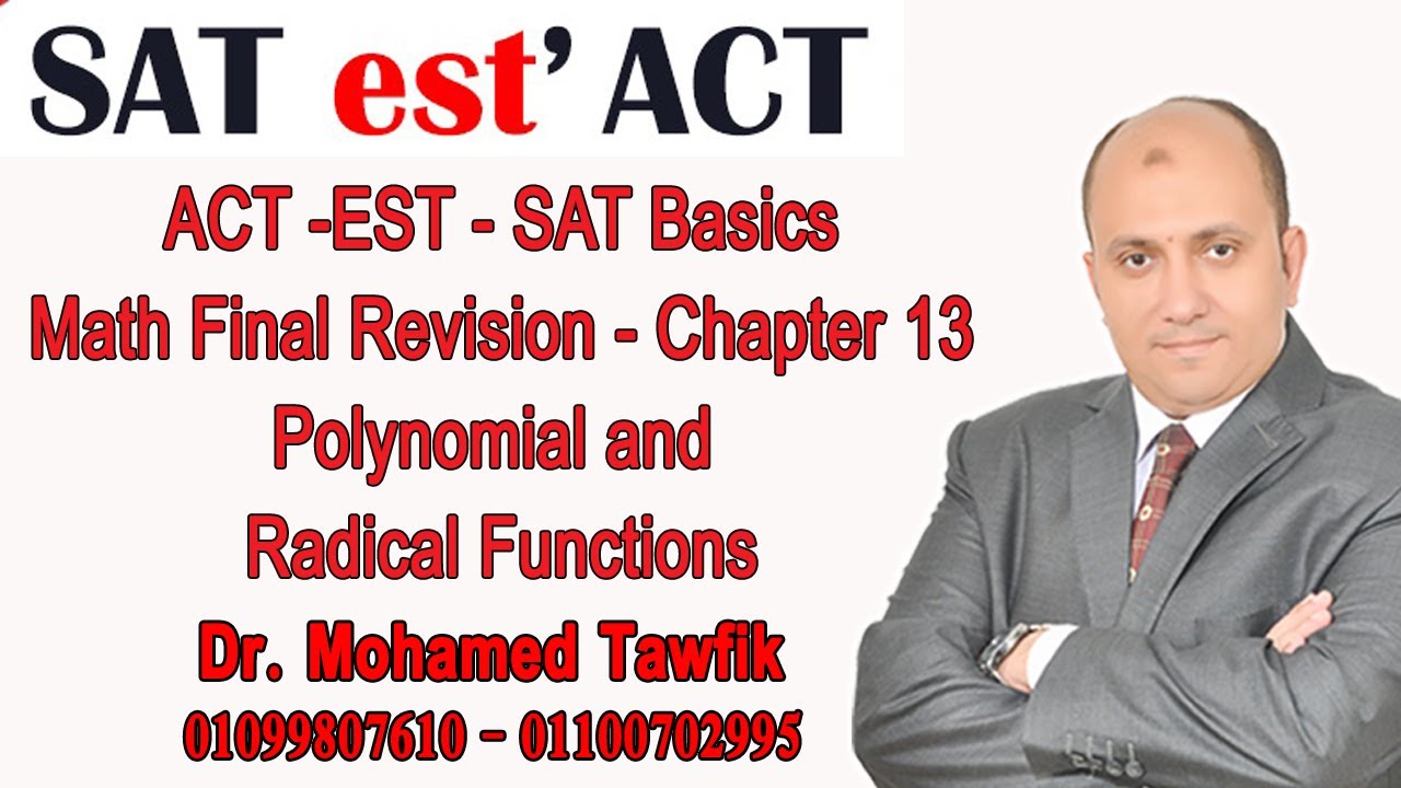 ACT SAT EST Math Final Revision Chapter 13 Polynomial and Radical ...