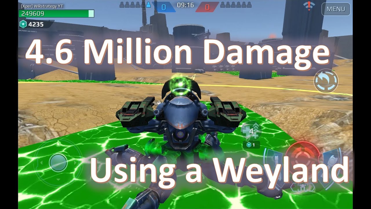4.6 Million Damage by 1 Weyland in NEW Factory Map. War Robots Test ...
