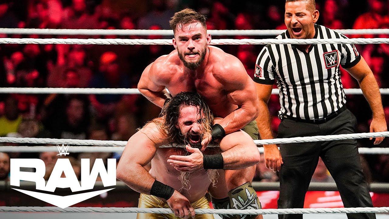 Austin Theory Defeats Seth Rollins to RETAIN Title | WWE Raw Highlights ...
