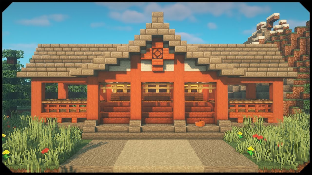 Minecraft: How to build a Japanese Shrine [Tutorial] - YouTube