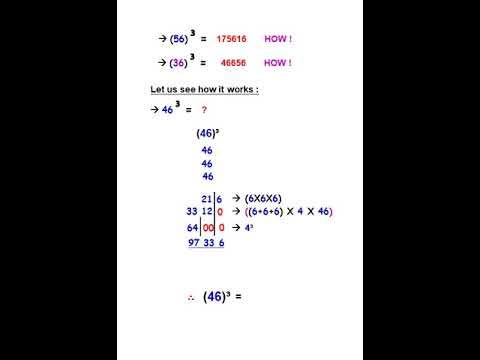 How to cube 2 digit numbers that end in 6 - new method# algebra #mathstricks #maths #learnmaths ...