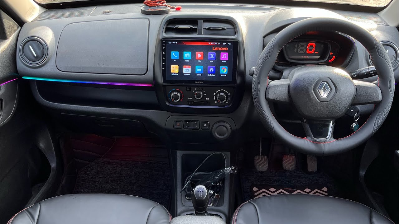 Kwid Modification || Star Light on roof || AmbientLight || Seat Cover ...