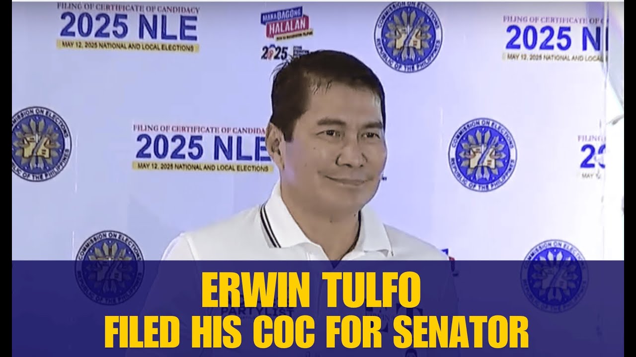 Erwin Tulfo Press Interview in Manila Hotel After Filing of COC sa ...