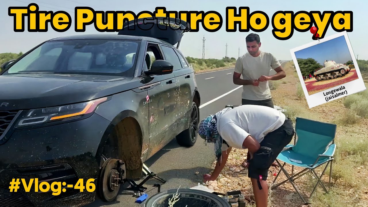 Desert k beech m tire repair | Canada to India Roadtrip | Eps. 46 - YouTube