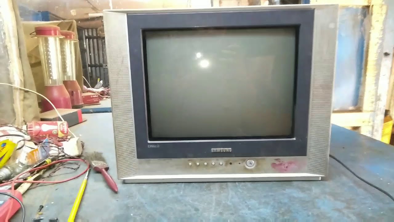 Samsung 15 inch CRT TV. Output section problem, - YouTube