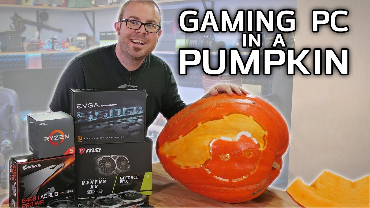Building a Gaming PC in a GIANT PUMPKIN 🎃 - YouTube