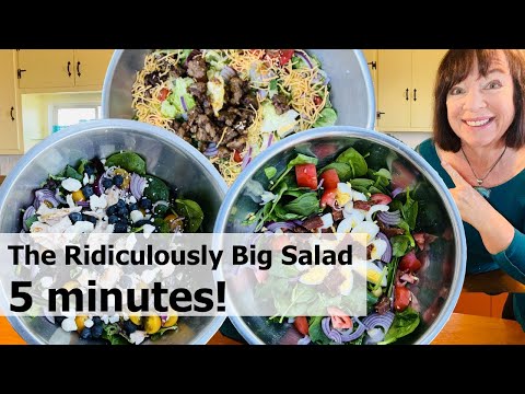 The Ridiculously Big Salad in 5 Minutes Series!