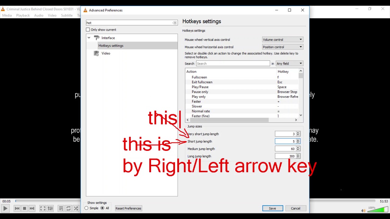 How To Change VLC Control Settings Of Time Length To Jump Back Forward how-to-change-vlc-control-settings-of-time-length-to-jump-back-forward