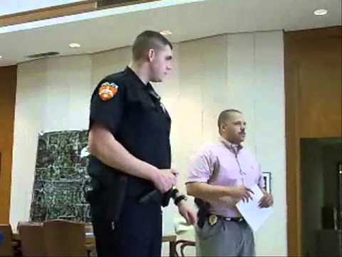New Cushing Police Officer Sworn In - YouTube