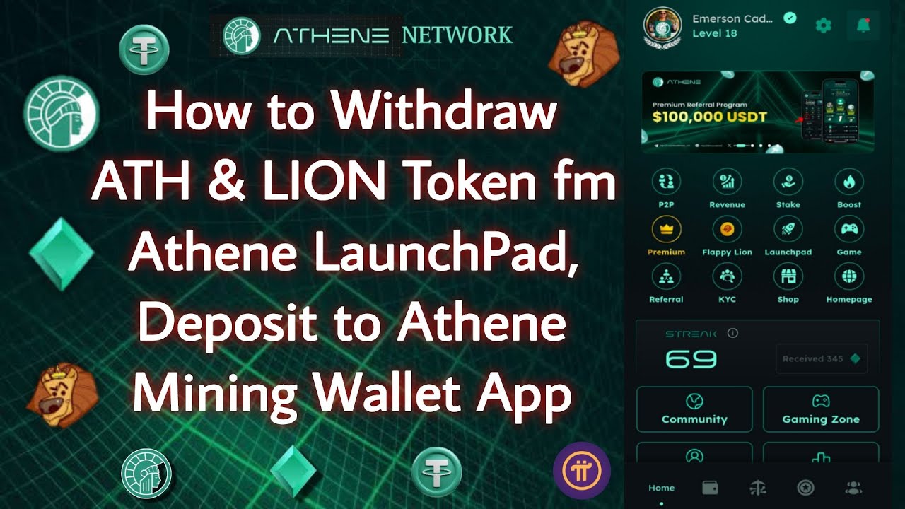 How to Withdraw ATH & LION Token from Athene LaunchPad, Deposit to ...