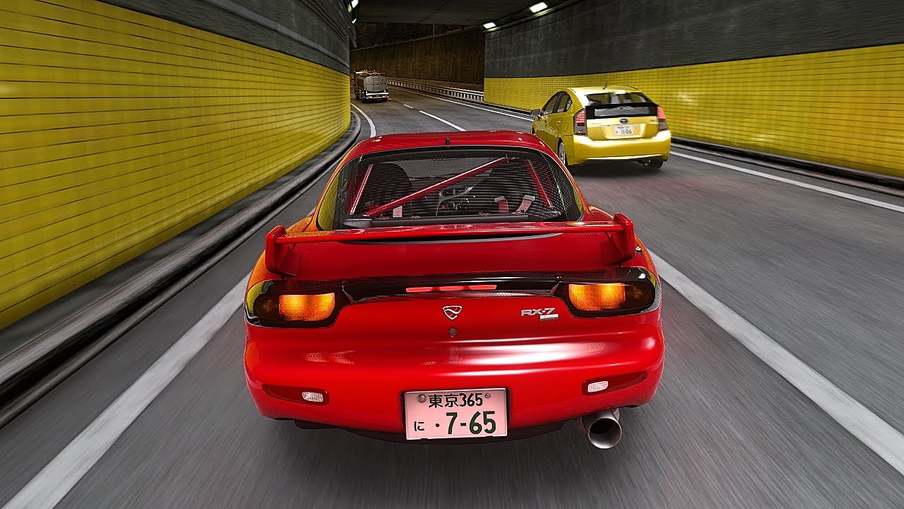 500BHP Mazda RX-7 cutting up Shibaura traffic Flat out - Shutoko Free ...