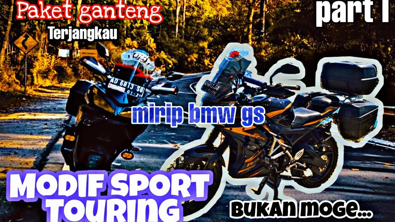 R15 modif touring motor box adventure gahar!!! part 1 Motovlog solo # ...
