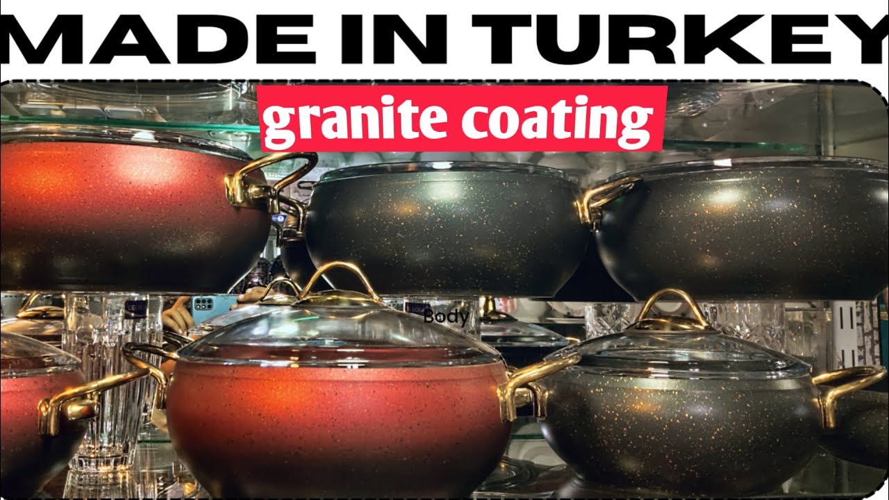 original made in turkey/ granite/ coating/ cookware set - YouTube